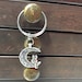 Cat on Moon Key Ring-cat Sitting on Moon Keychain-moon Lover Gift ...