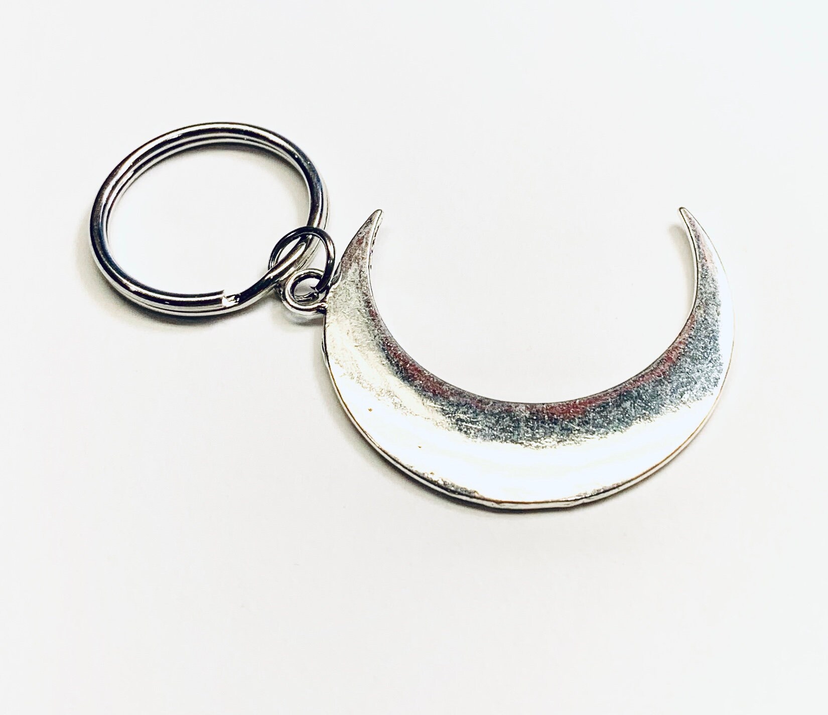 Moon Key Ring-moon Keychain-large Moon-moon Lover | Etsy