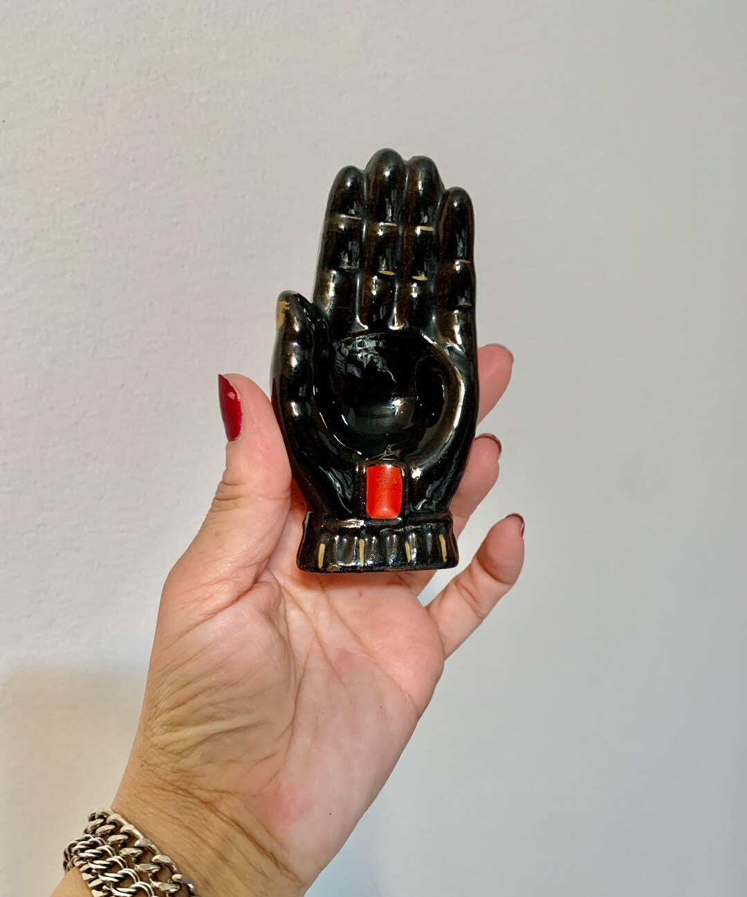 Vintage Hand Ashtray Black Palm Palmistry Goth Decor Witch - Etsy
