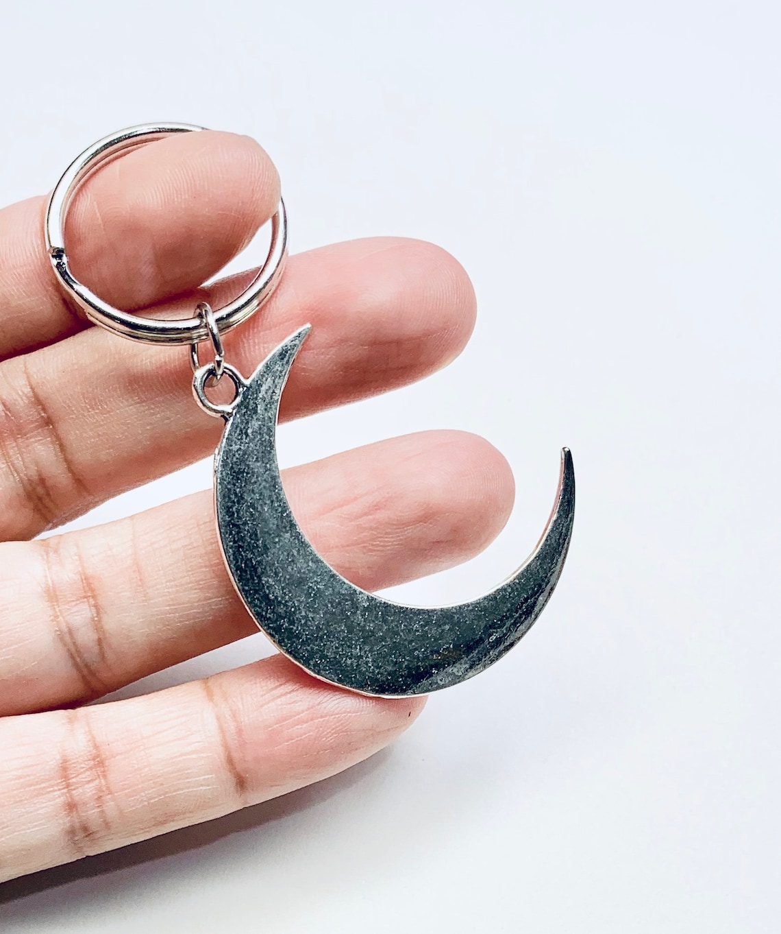 Moon Key Ring-moon Keychain-large Moon-moon Lover | Etsy