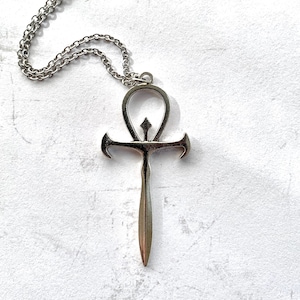 Vampire Ankh Necklace Silver - Etsy