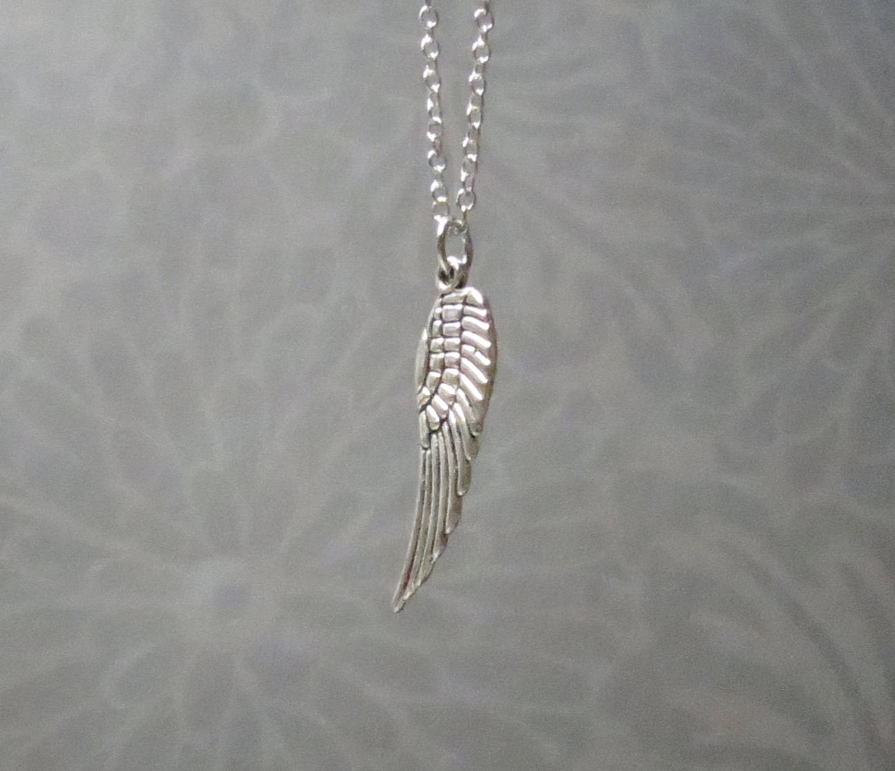 Wing Necklace-silver or Bronze-charm Pendant-angel Wing-bird Wing-wing ...