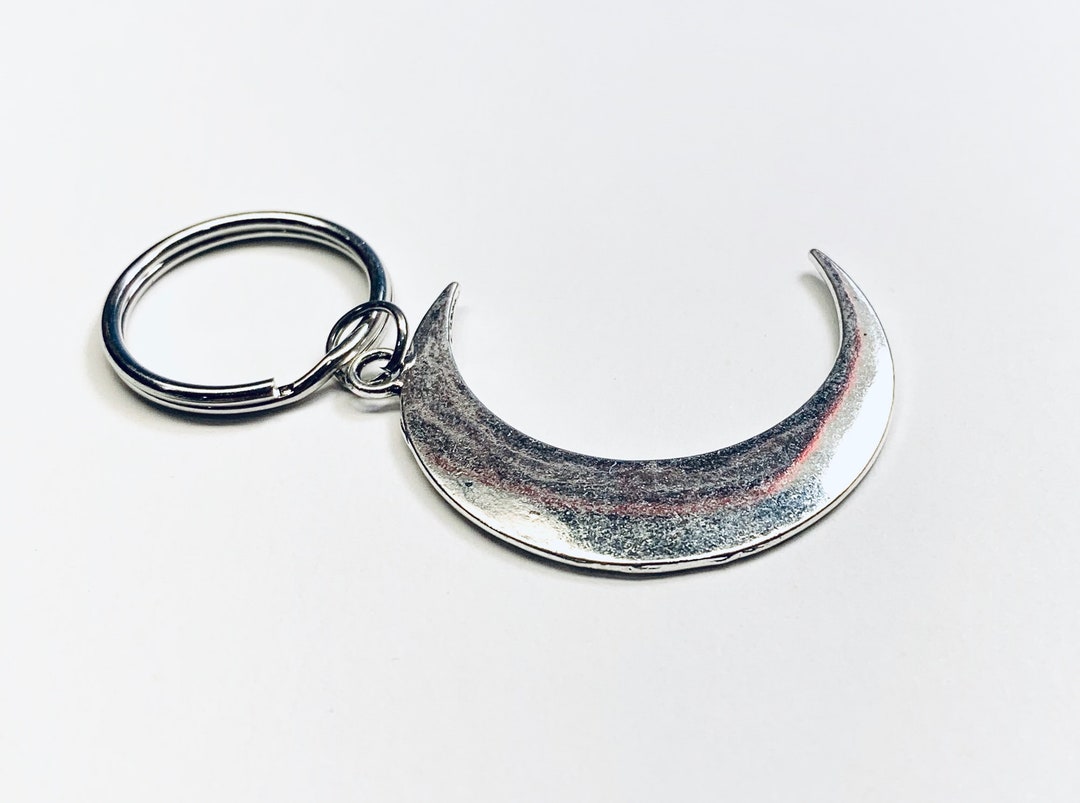 Moon Key Ring-moon Keychain-large Moon-moon Lover Gift-crescent Moon ...