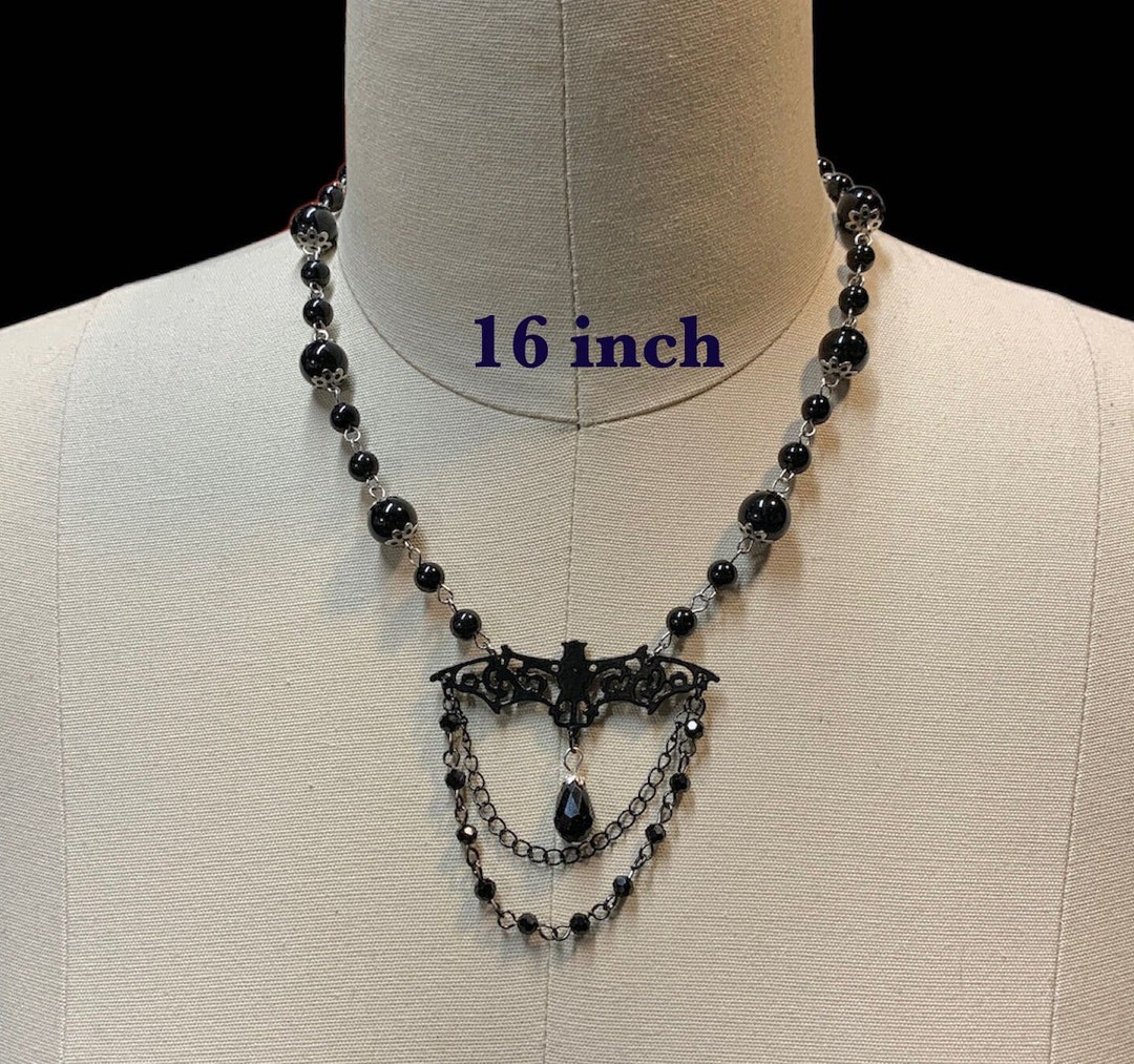 Gothic Bat Necklace-choker-elegant-romantic-glam-gothic-vampire - Etsy