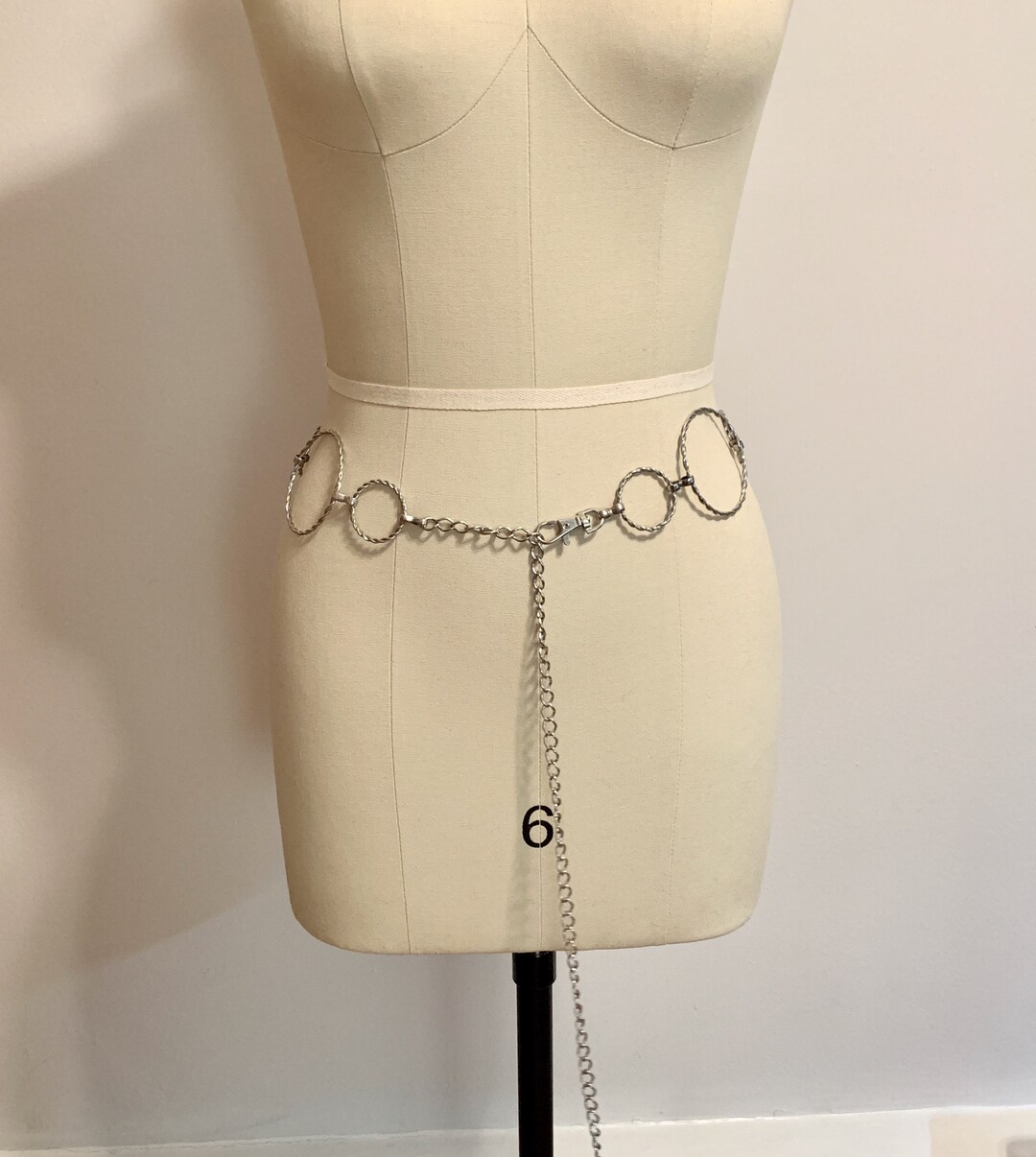Ring and Chain Belt Silver - Etsy