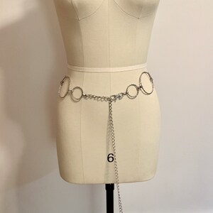 Ring and Chain Belt Silver - Etsy