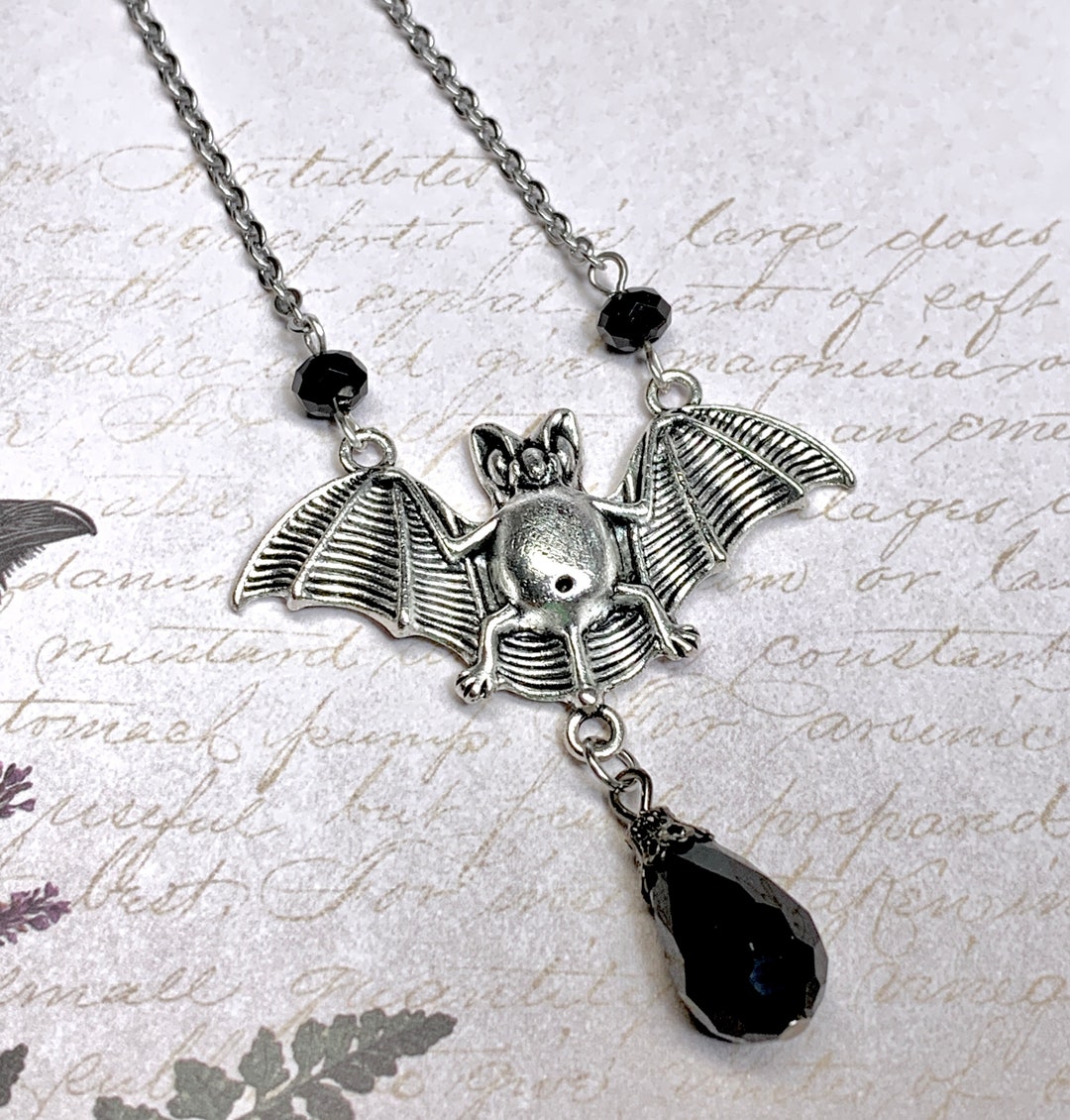 Gothic Bat Necklace Vampire Goth Bat Choker Bat Jewelry Vampire ...