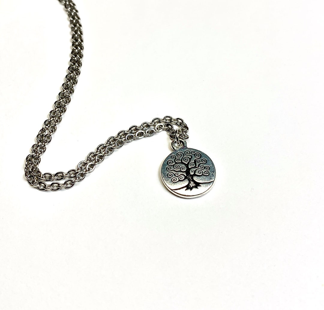 Tree of Life Necklace-black Tree-custom-silver-tree-strength-growth ...