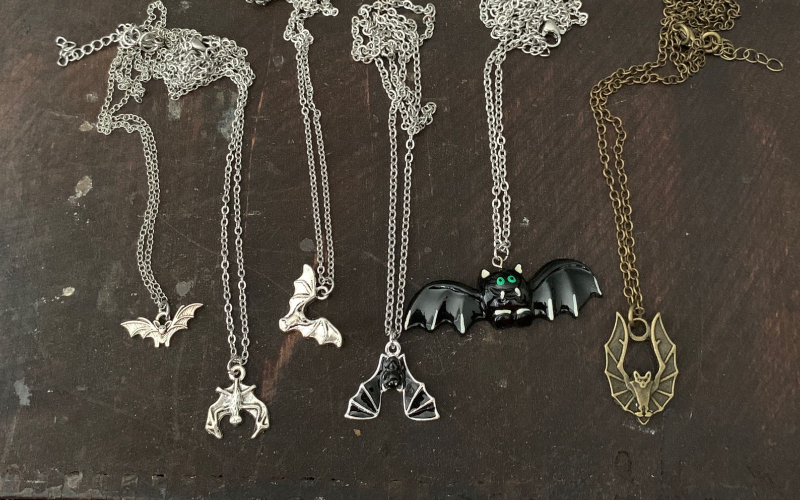 Gothic Bat Necklace-bat Cave-occult-vampire-goth - Etsy