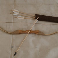 64" Bow & Arrow Combo - Longbow + 3 Arrows - Etsy
