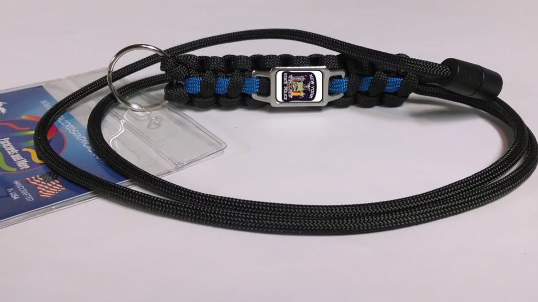 Thin Blue Line New York State Police NYSP Badge Patch Stetson Paracord ...