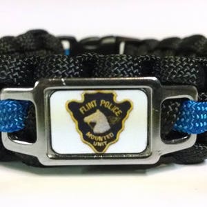 Thin Blue Line Flint PD Flint City Police Badge Challenge Coin Patch ...