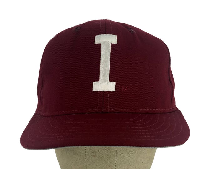 Vintage INDIANA University Block "i" Logo Fitted Hat // Size 7 ...