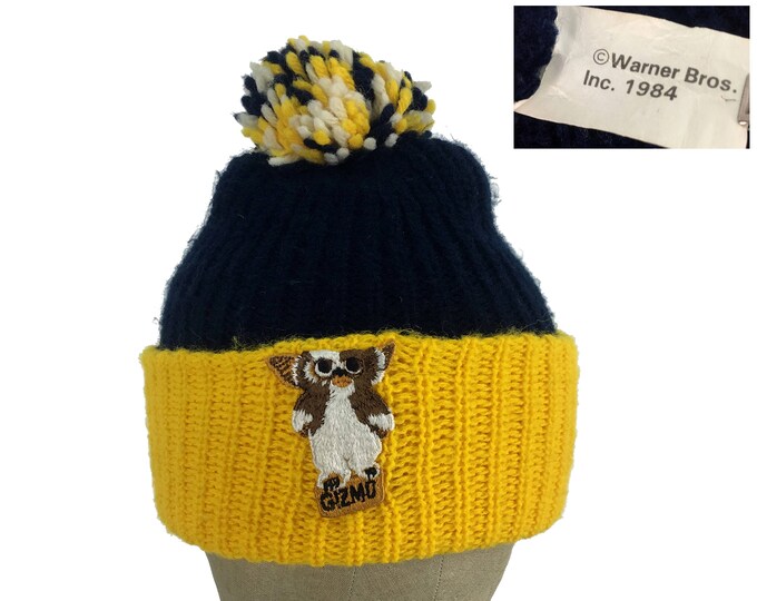 Vintage Original 1984 Gremlins GIZMO Acrylic Knit Sock Cap // Hat ...
