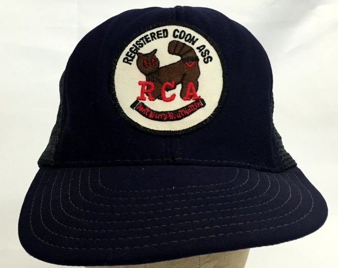 Vintage Registered Coon Ass Trucker Hat // Snapback // Mesh // Patch ...