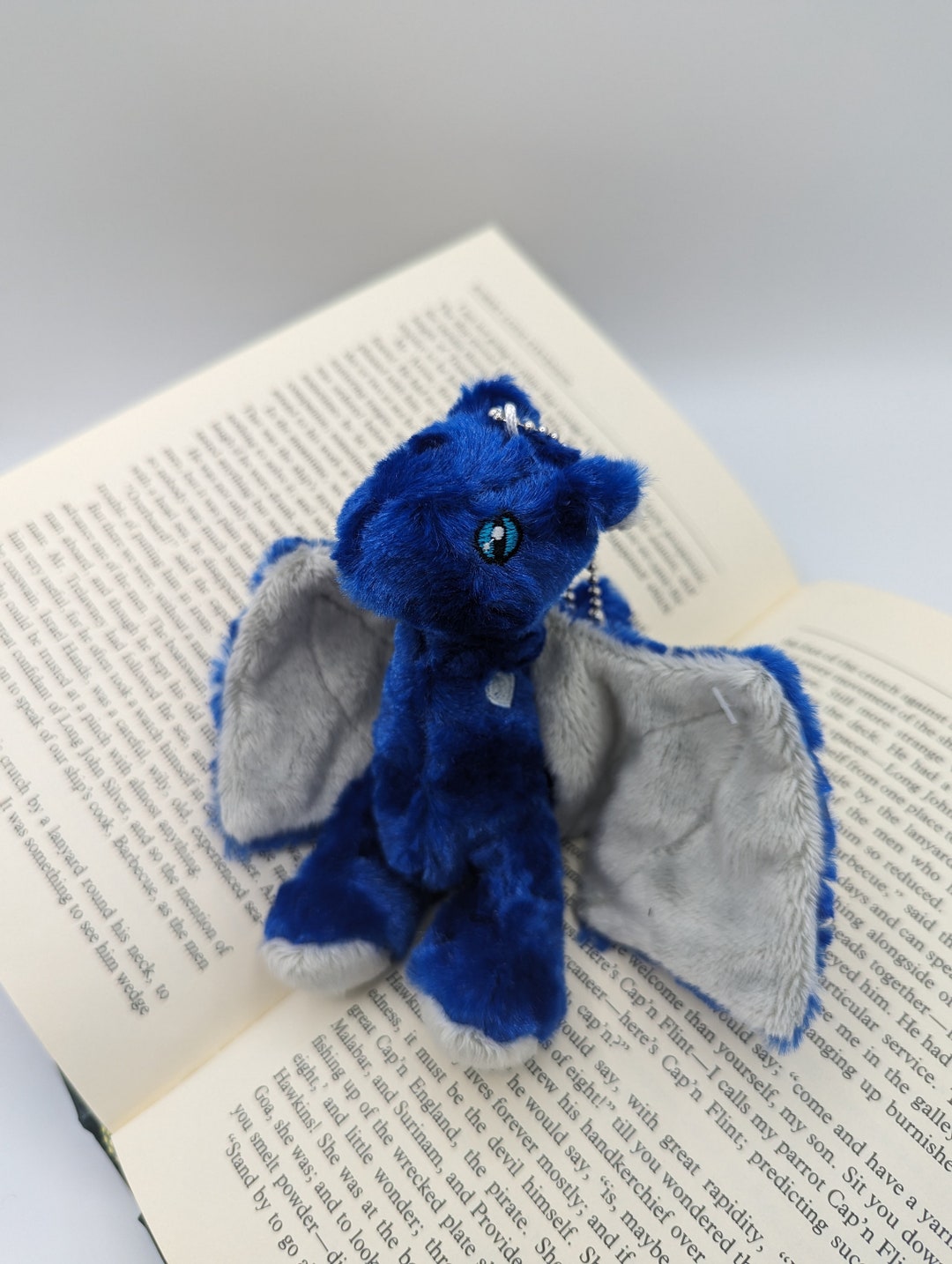 Tiny Blue Dragon Plush Keychain, Mini Soft Animal Toy, Cuddly Toy Baby ...