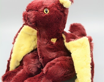 Red Stuffed Dragon | Etsy