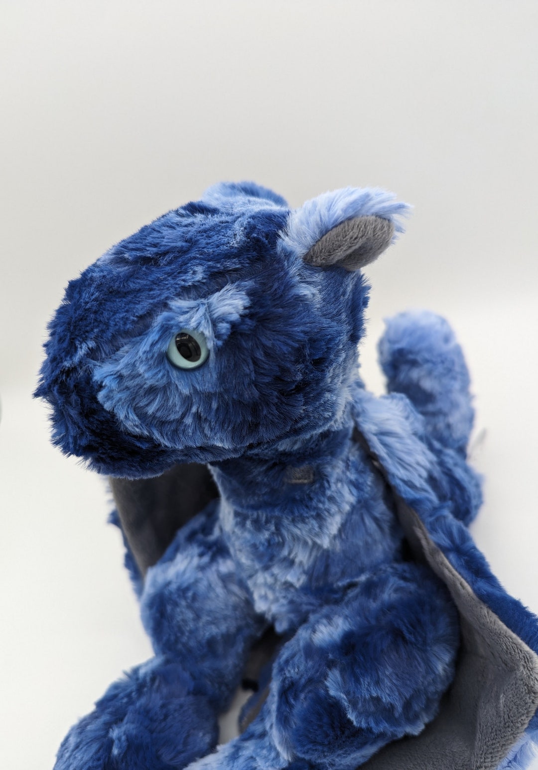 Soft Blue Dragon Plush, Dream Guardian Handmade Sleep Stuffie, Adopt a ...