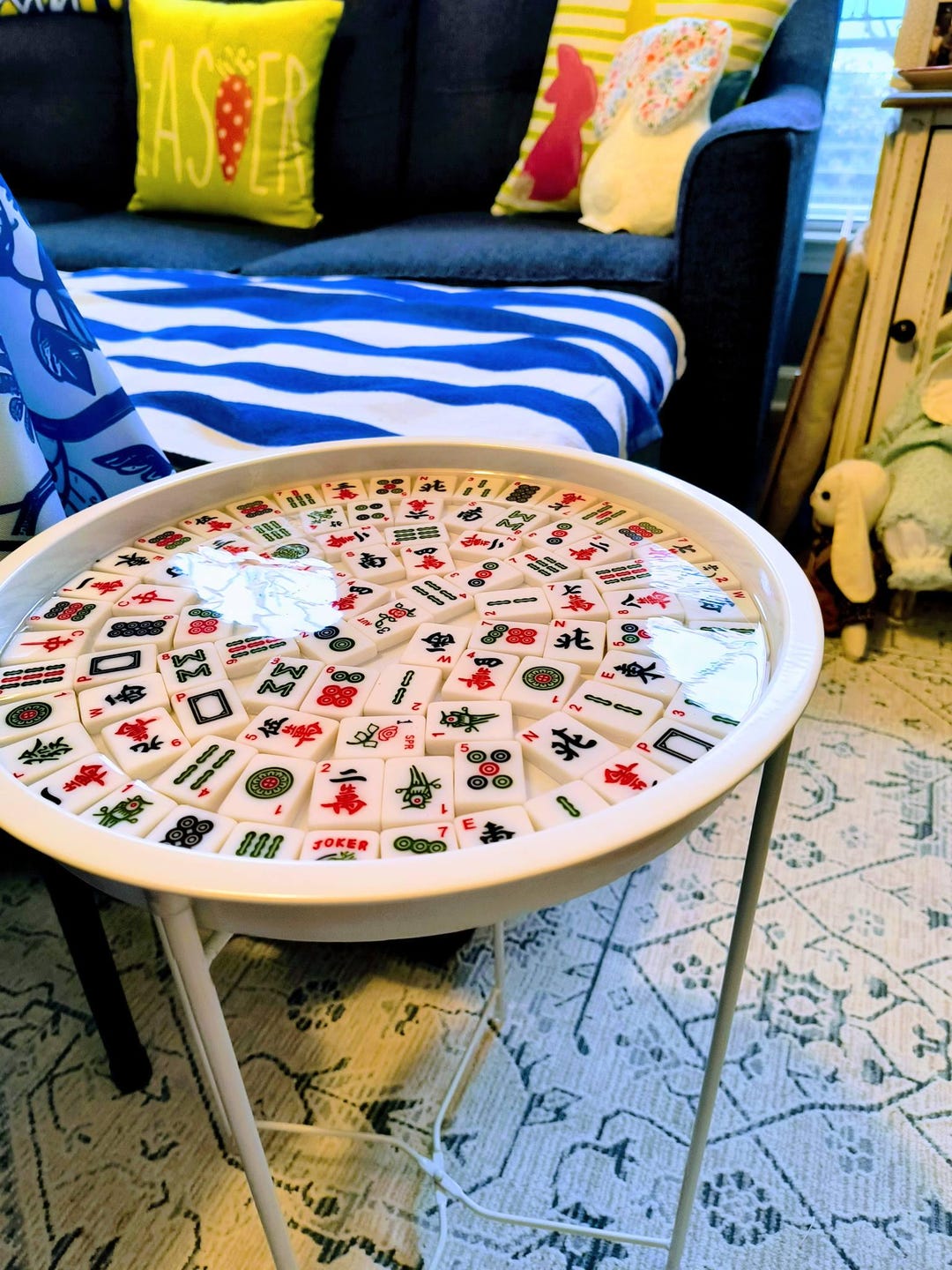 Mahjong Themed Side Table - Etsy