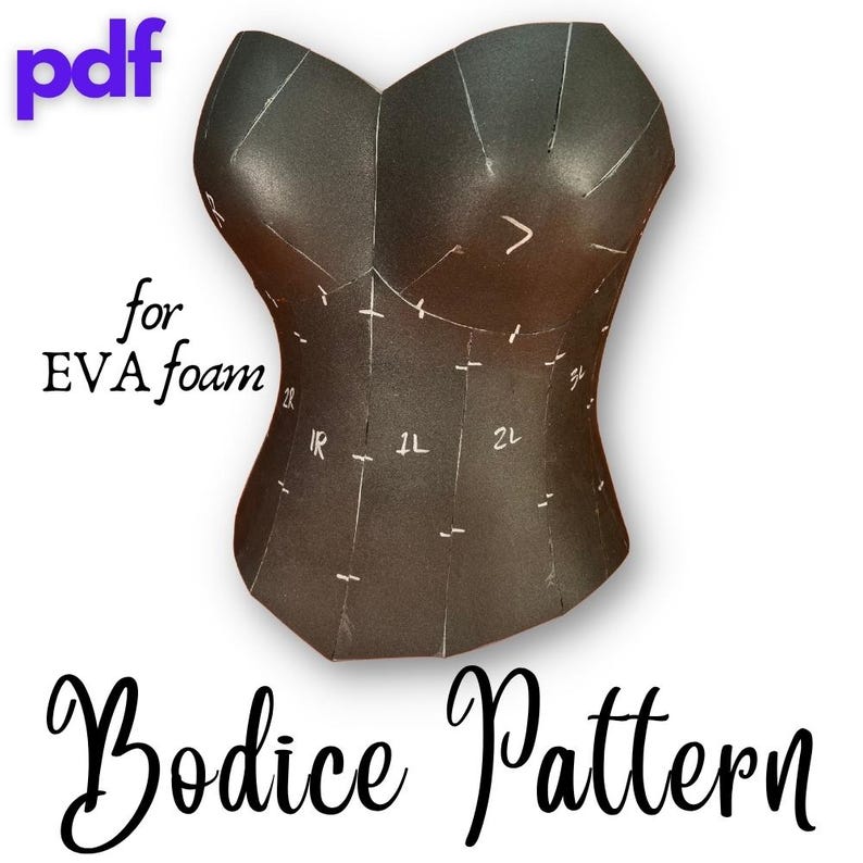 EVA Foam Bodice Pattern – Downloadable PDF - Etsy México