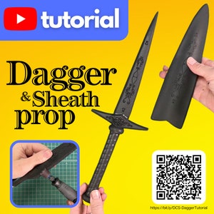 14" Prop Dagger & Sheath Template for EVA Foam PDF and SVG Files ...