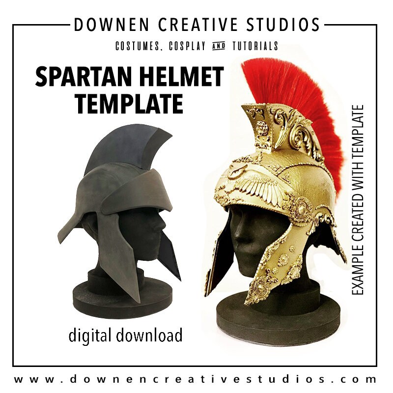 Spartan Helmet Template Digital Download - Etsy Hong Kong