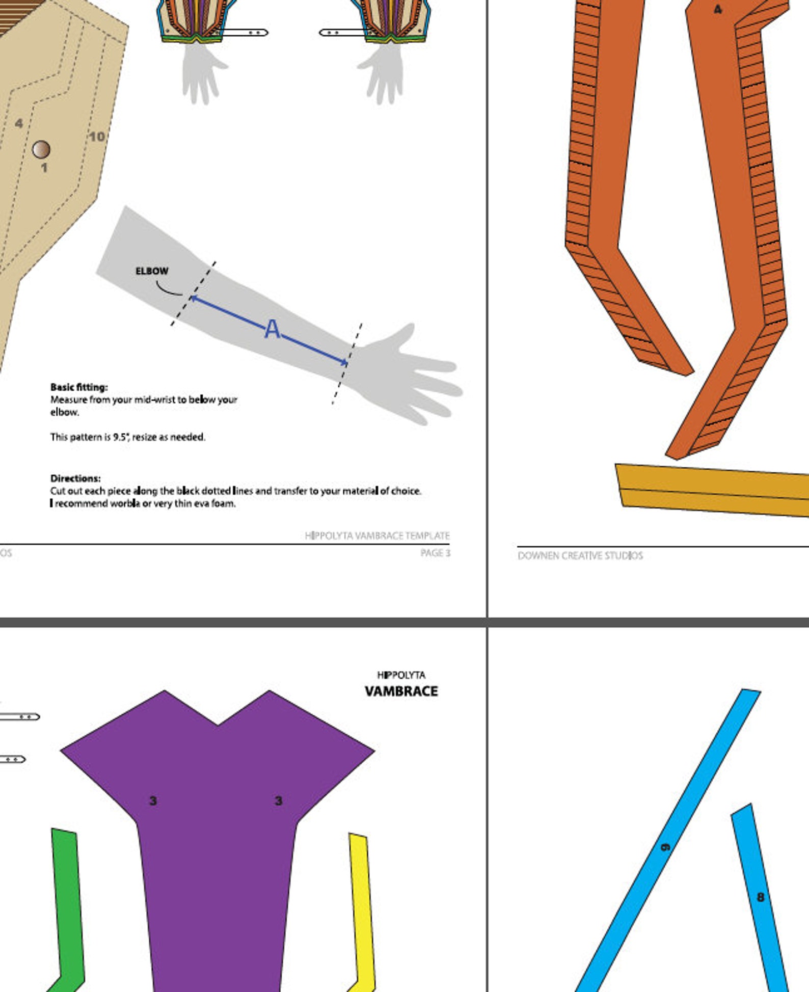 Amazon Goddess Queen Vambrace Template - Digital Download - Etsy
