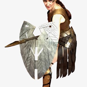 Amazon Warrior Leaf Shield Pattern - Digital Download - Etsy