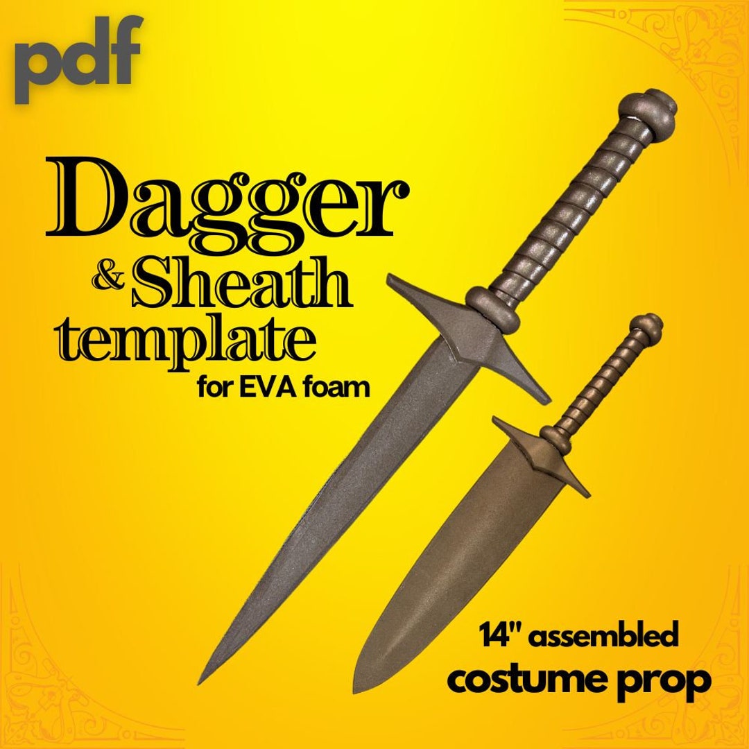 14 Prop Dagger & Sheath Template for EVA Foam Digital - Etsy