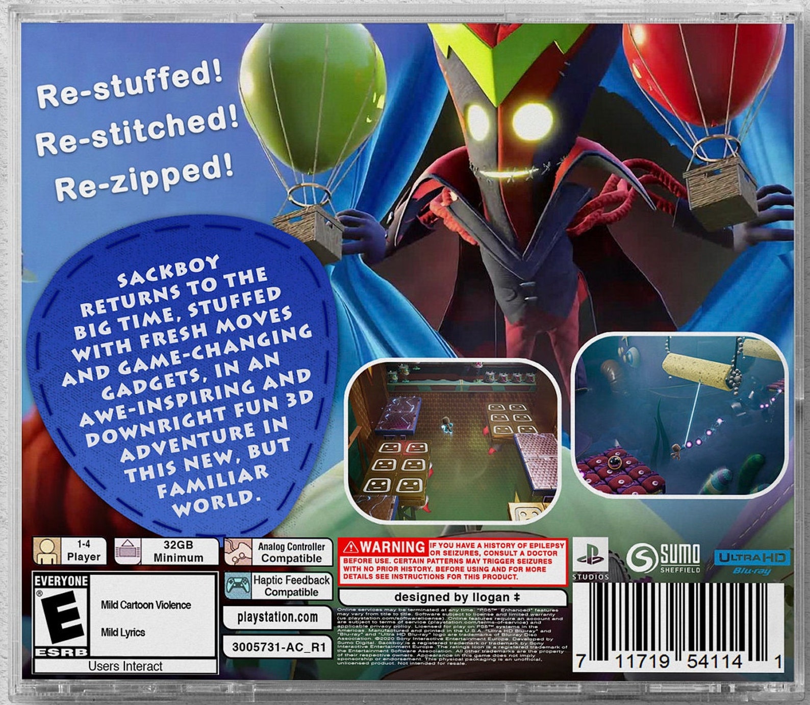 Sackboy: A Big Adventure PS5 Custom PS1 Inspired Case - Etsy