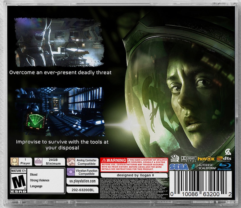 Alien Isolation PS4 Custom PS1 Inspired Case | Etsy