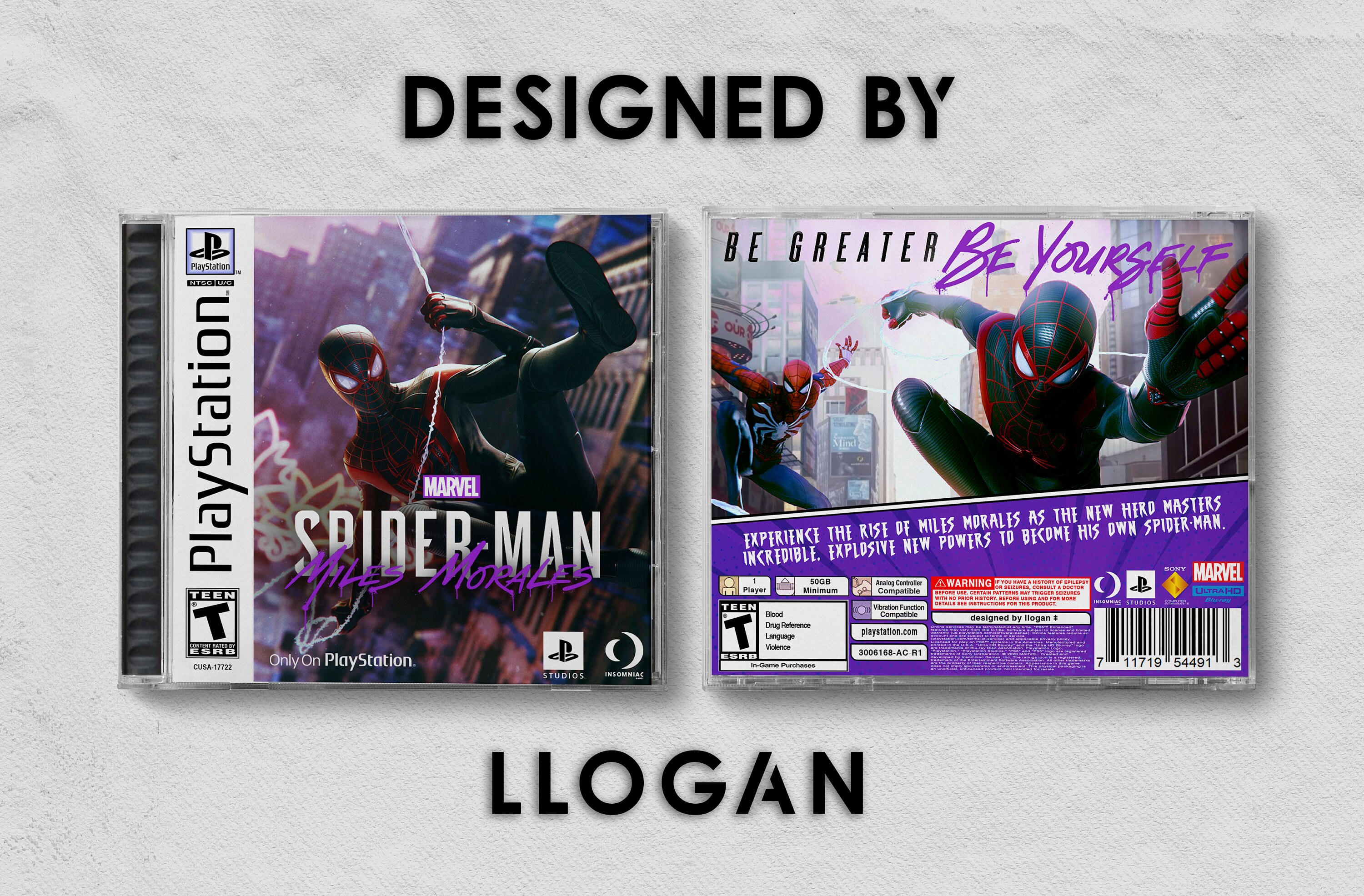 Spider-man: Miles Morales PS5 Custom PS1 Inspired Case - Etsy Singapore