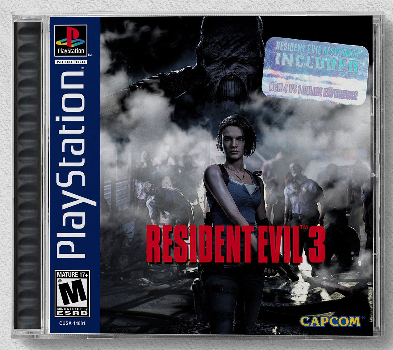 Resident Evil 3 Remake PS4 Custom PS1 Inspired Case | Etsy