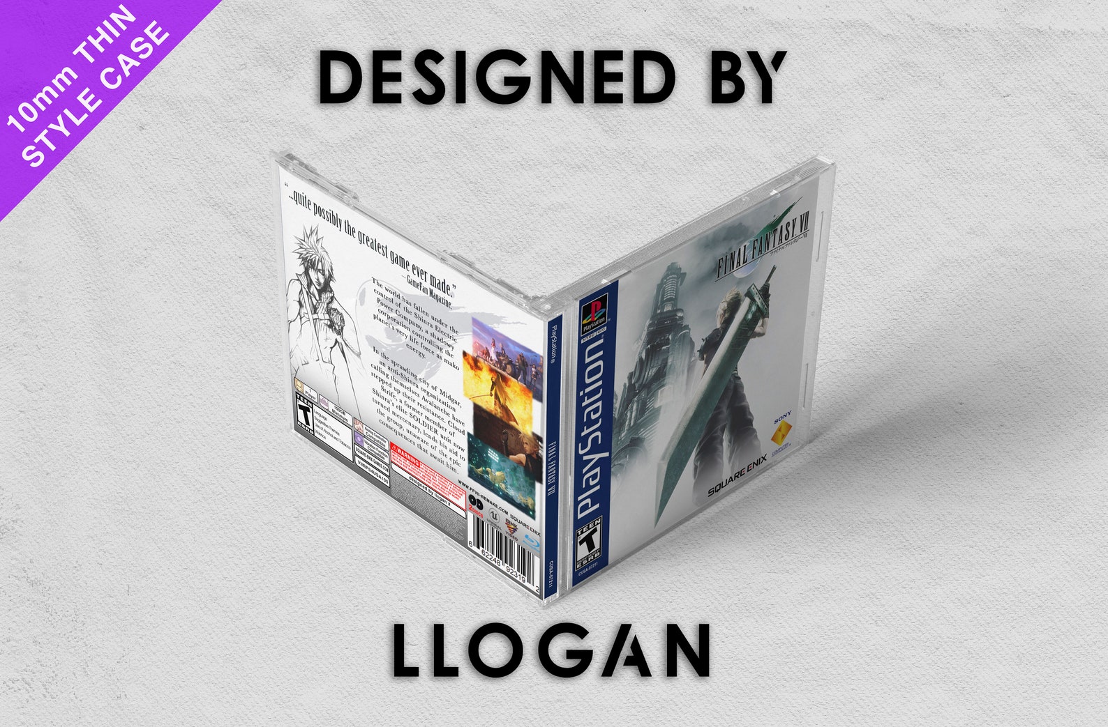 Final Fantasy VII Remake PS4 Custom PS1 Inspired Case - Etsy