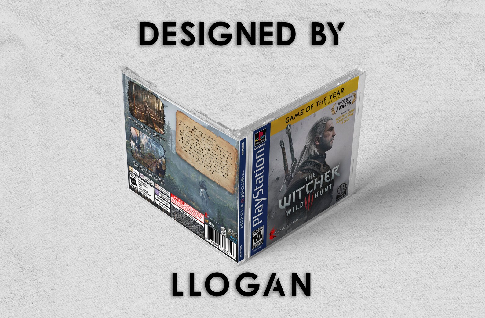 The Witcher 3: Wild Hunt PS4 Custom PS1 Inspired Case | Etsy