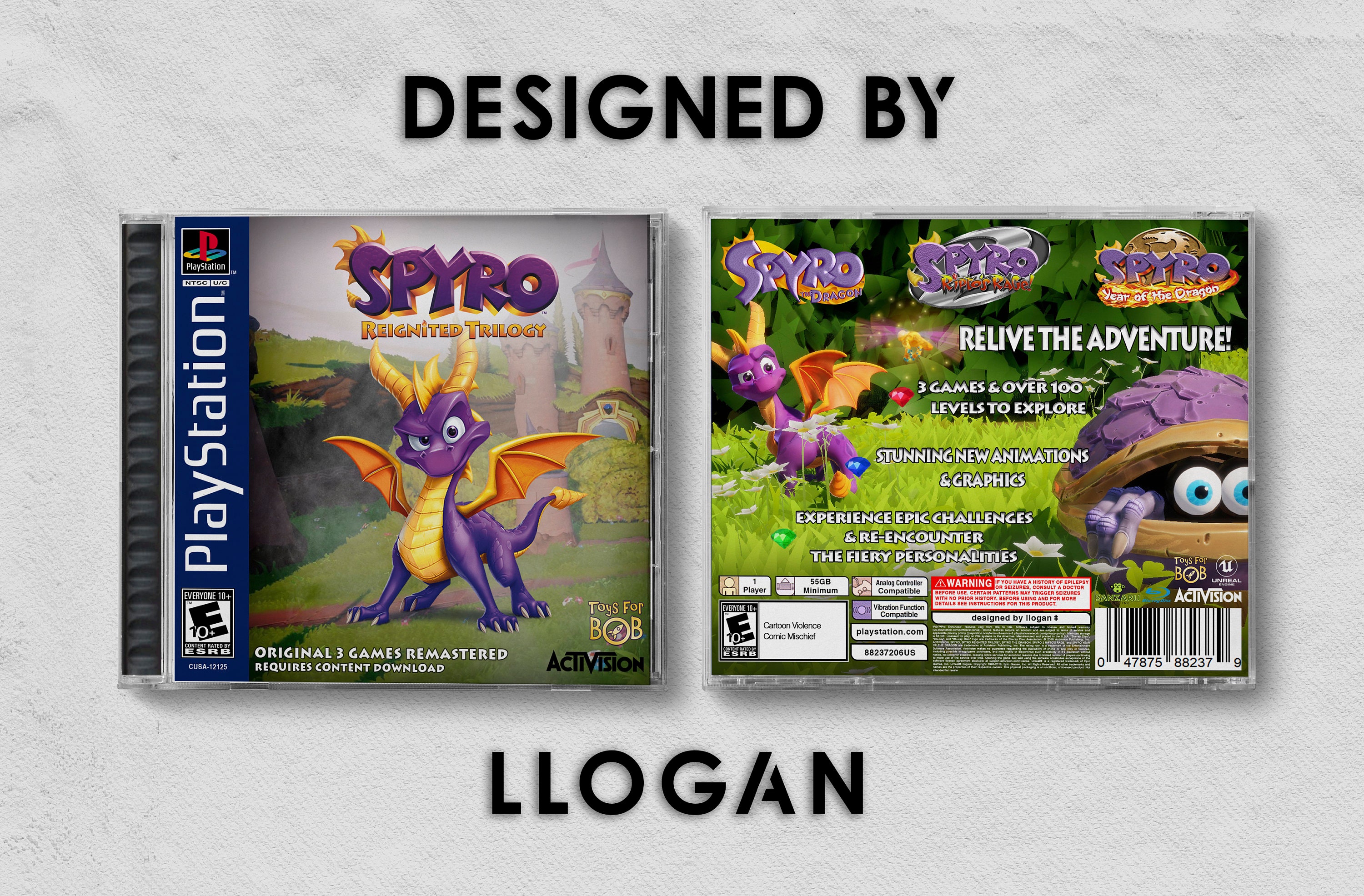 Spyro: Reignited Trilogy PS4 Custom PS1 Inspired Case | Etsy