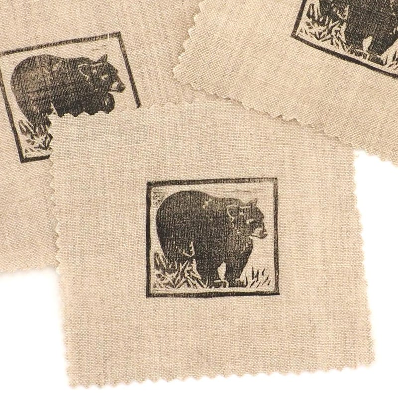 Bear Linen Patch - Etsy