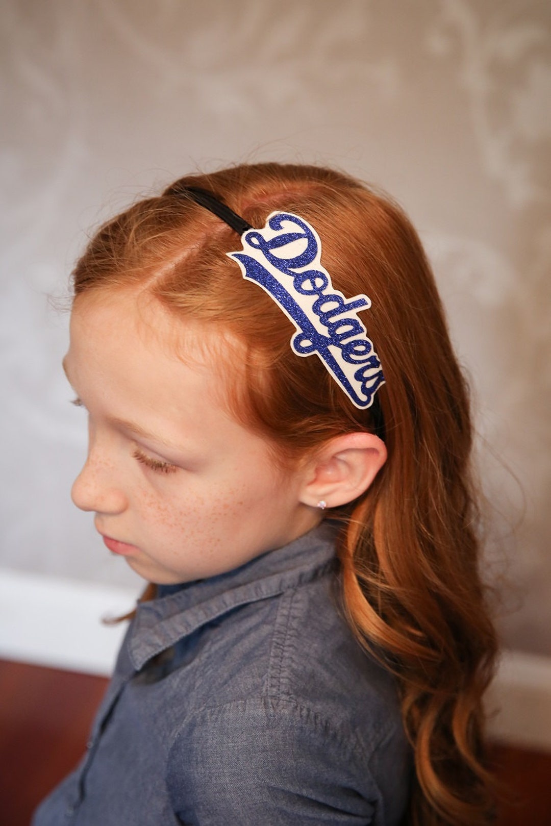 Glitter Dodgers Headband, Baseball Fan Hair Accessory - Etsy