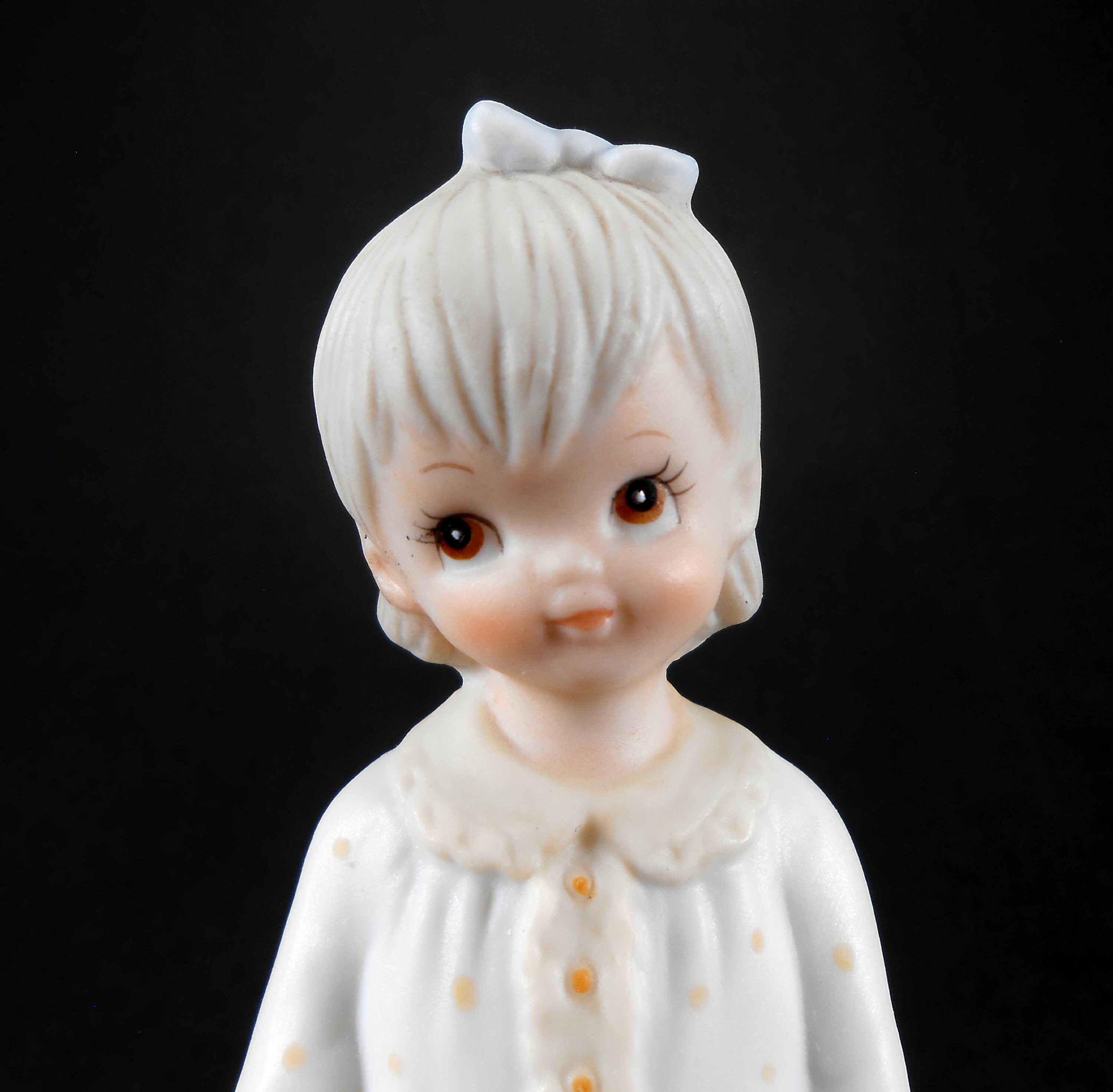 Lefton Girl Figurine, Girl With Doll, Lefton Caren's Clown, 1980s ...