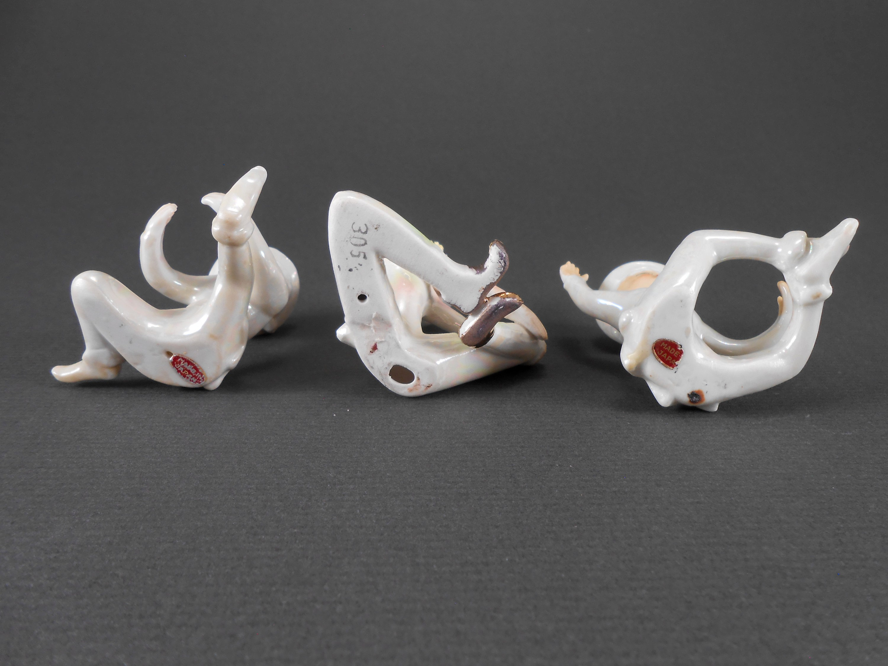 Iridescent Pixie Elf, Lefton Elf Trio, Christmas Figurine, Candle ...