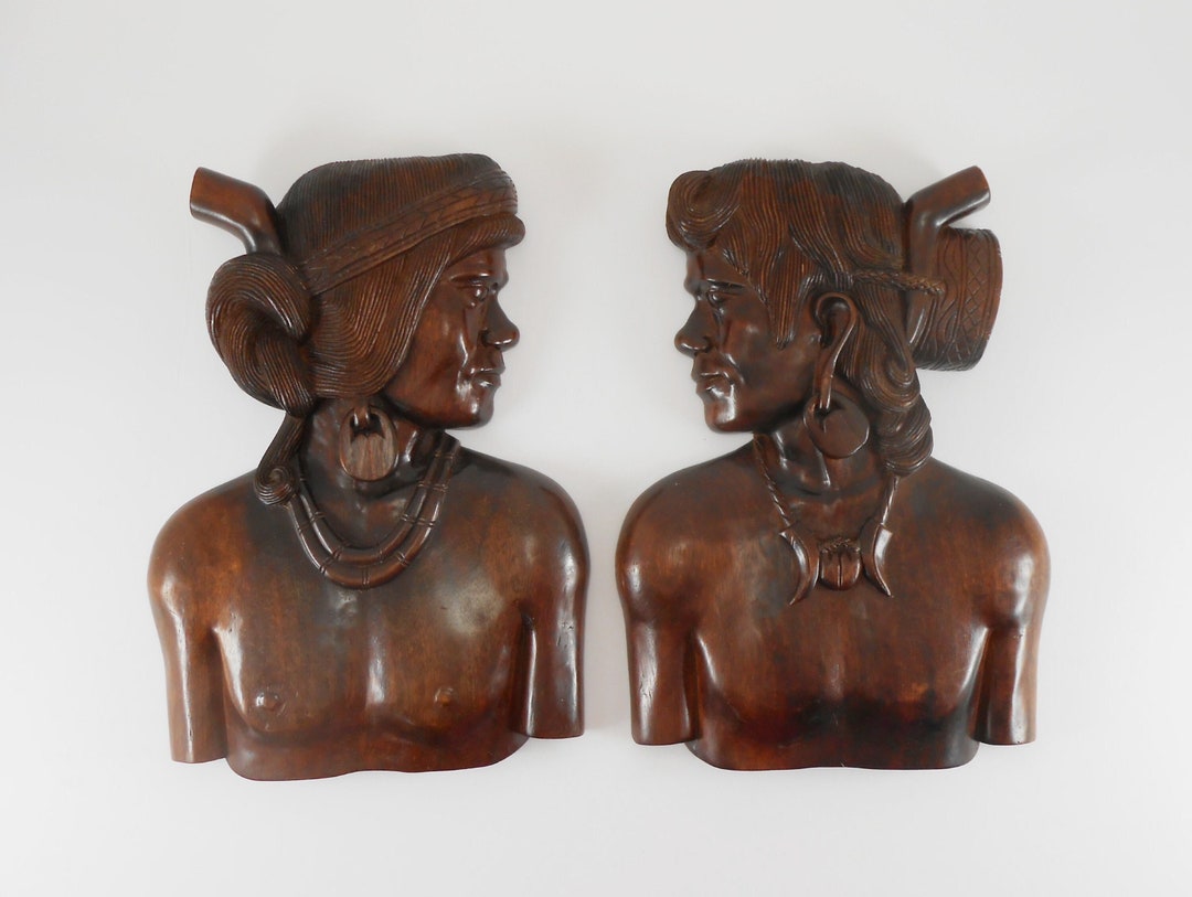 Igorot Tribe, Wall Plaque, Carved Wood, Hanging Wall Decor, Philippine ...