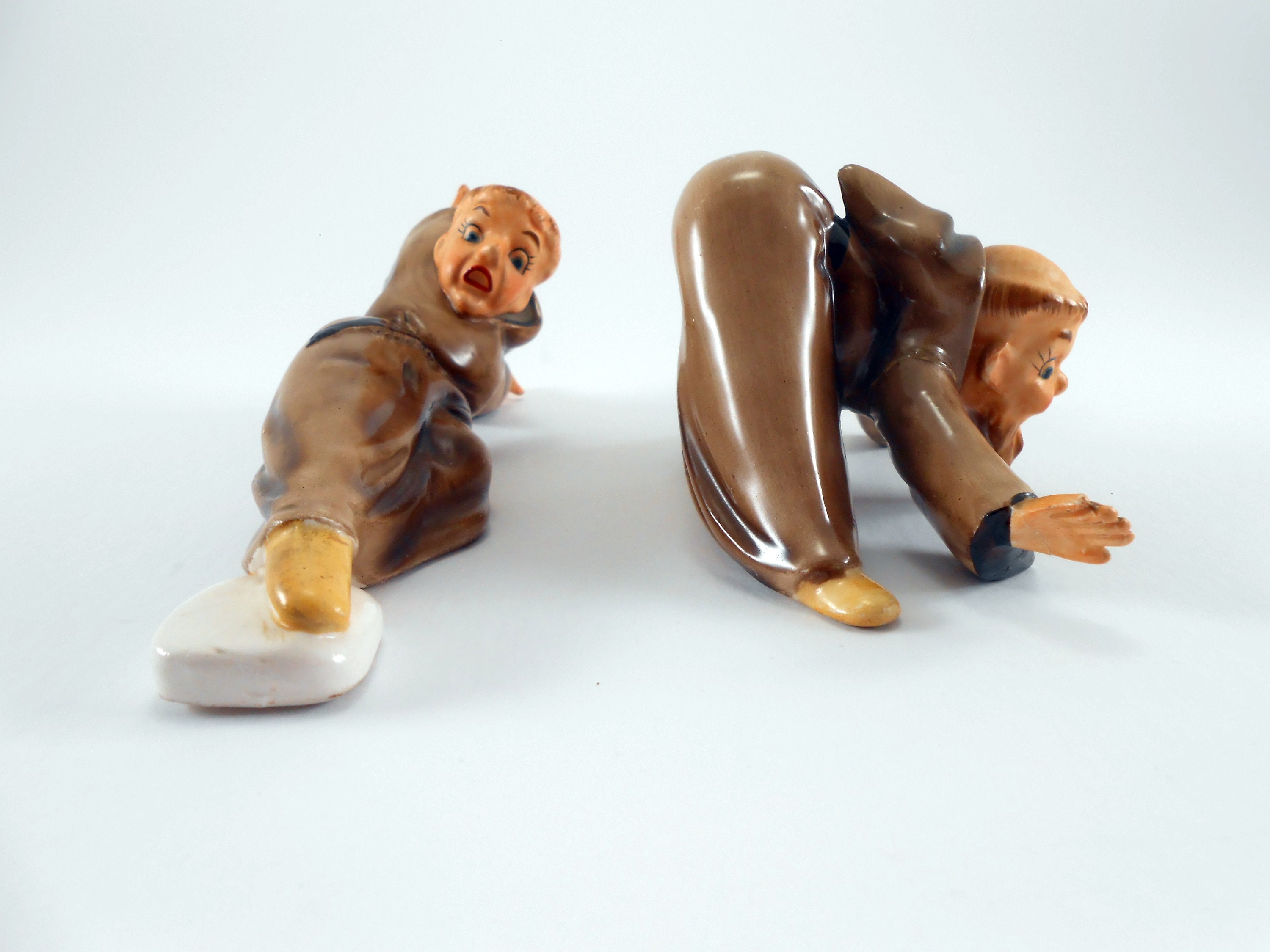 Baseball Figurines, Baseball Monk, Vintage Figurines, 1950s Napco ...