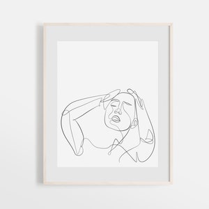 Female Figure Pose, One Line Drawing, Minimalist Line Art, Erotic ...