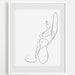 Woman Line Art Drawing Female Body Sketch Abstract Erotica - Etsy