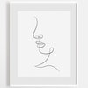 Continuous Line Face Drawing, One Line Sketch, Woman Facial ...