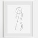 Woman Body Outline Print, Female One Line Drawing, Feminine Body ...