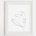 Single Line Face Sketch, One Line Drawing Facial Illustration ...