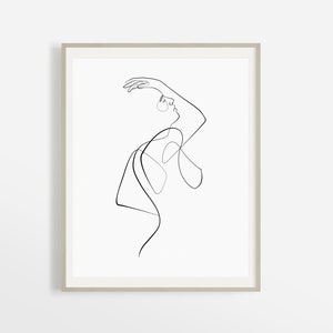 Minimal Woman Body Drawing Abstract Female Outline Poster | Etsy