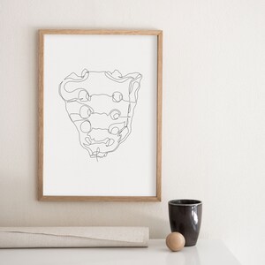 Abstract Sacrum Bone Illustration, Minimalist Single Line Anatomy ...