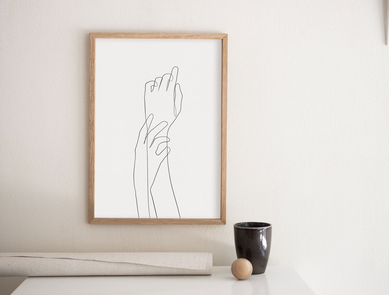 Abstract Hand Drawing Line Art Arm Figure Illustration One | Etsy